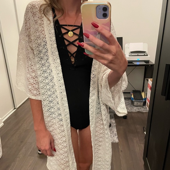 Swim | Elegant White Mesh Swim Cover Your Poolside Glam | Poshmark